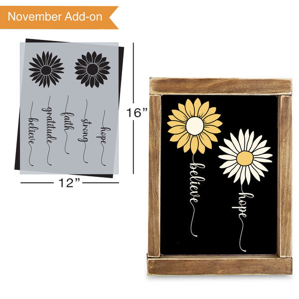 SOTMC - November 2022: Faith Daisy Stencil (add-on) - Stencil of the ...