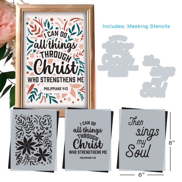 SOTMC - April Basic 2024: Bible Verse Stencil Set, 6"x8" (3 pack ...