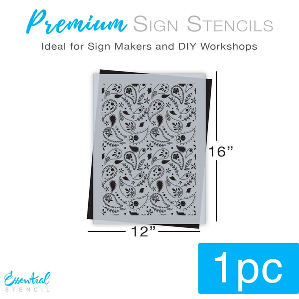 Paisley Pattern stencil (Club Exclusive) - Stencil of the Month Club